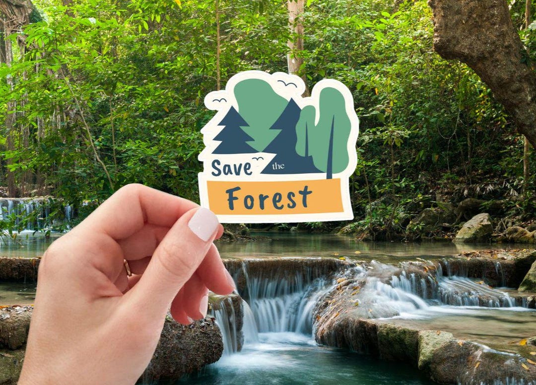 Forest Conservation "save the Forest" Vinyl Sticker, Eco-friendly ...