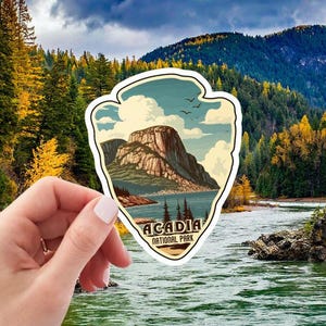 US National Parks Acadia National Park Vinyl Sticker, Vibrant Outdoor ...