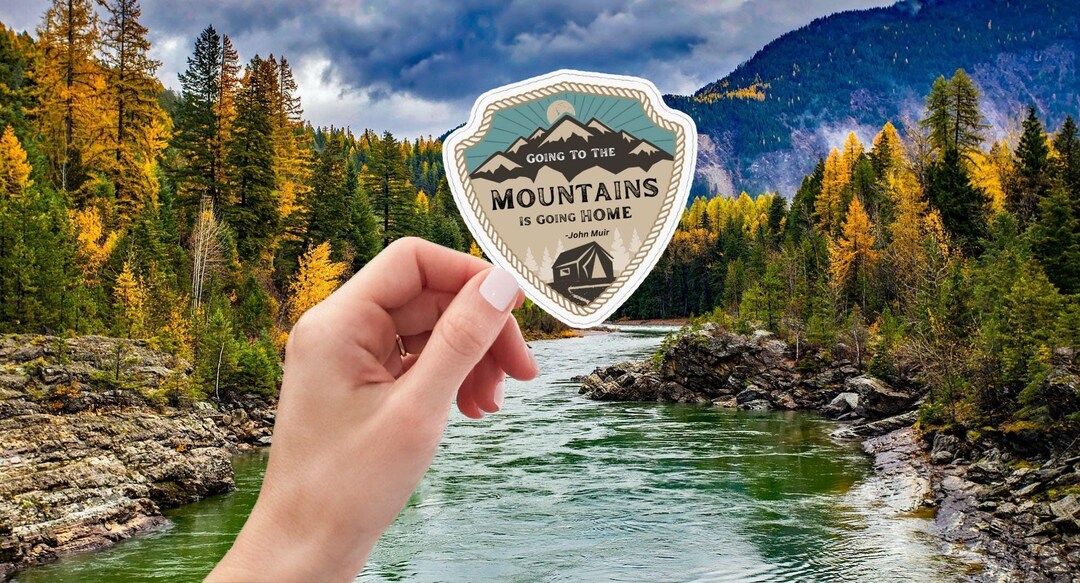 John Muir Quote Vinyl Sticker: Mountain Adventure Decor - Etsy