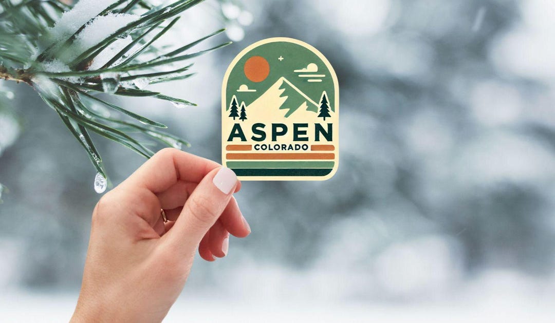 Rocky Mountains Vinyl Sticker, Stunning Aspen Colorado Design, Perfect ...