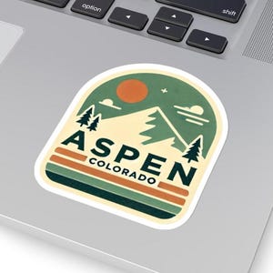 Rocky Mountains Vinyl Sticker, Stunning Aspen Colorado Design, Perfect ...