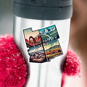 US National Parks Four Corners Monument Sticker, Vibrant Travel Decal ...