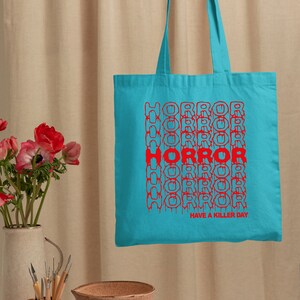 Horror Canvas Tote Bag,bloody Horror Movie Totebag,have A Killer Bag ...
