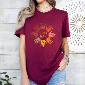 Stop War Hands Shirt, Colorful Unity Hands Tshirt, Peace Tshirt ...
