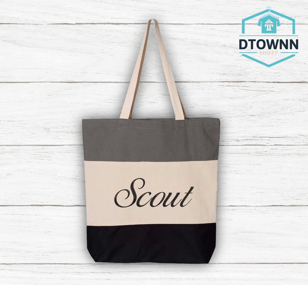 Embroidered Tri Color Tote Bag,women Gift,mothers Day Gift,scout Tote ...