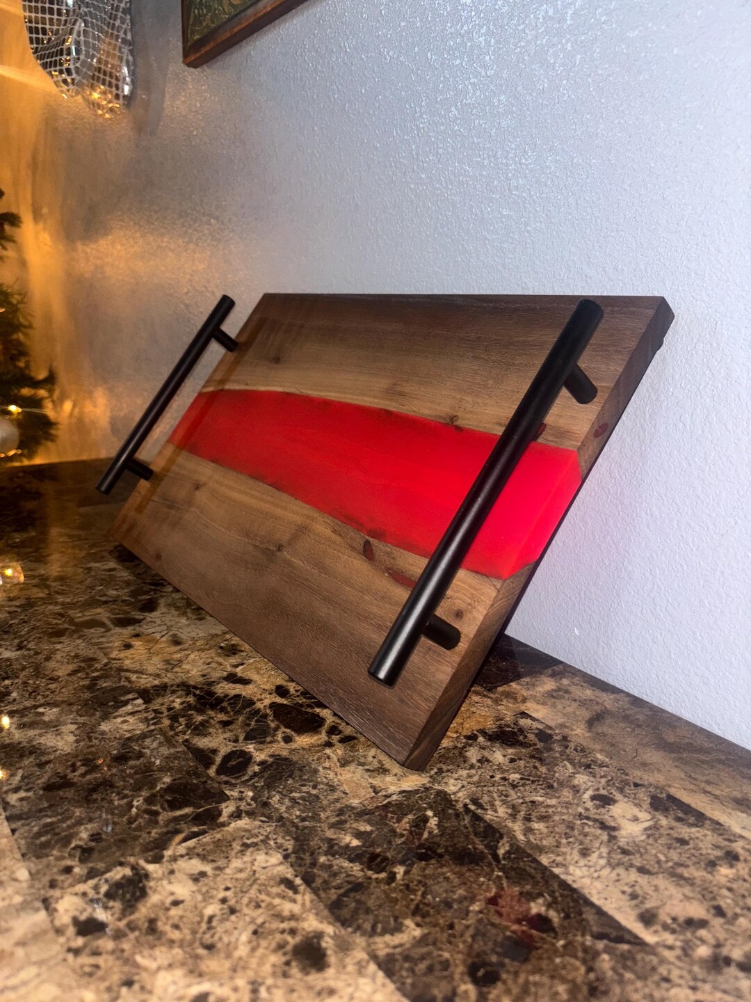 Walnut Epoxy River Serving Tray - Etsy