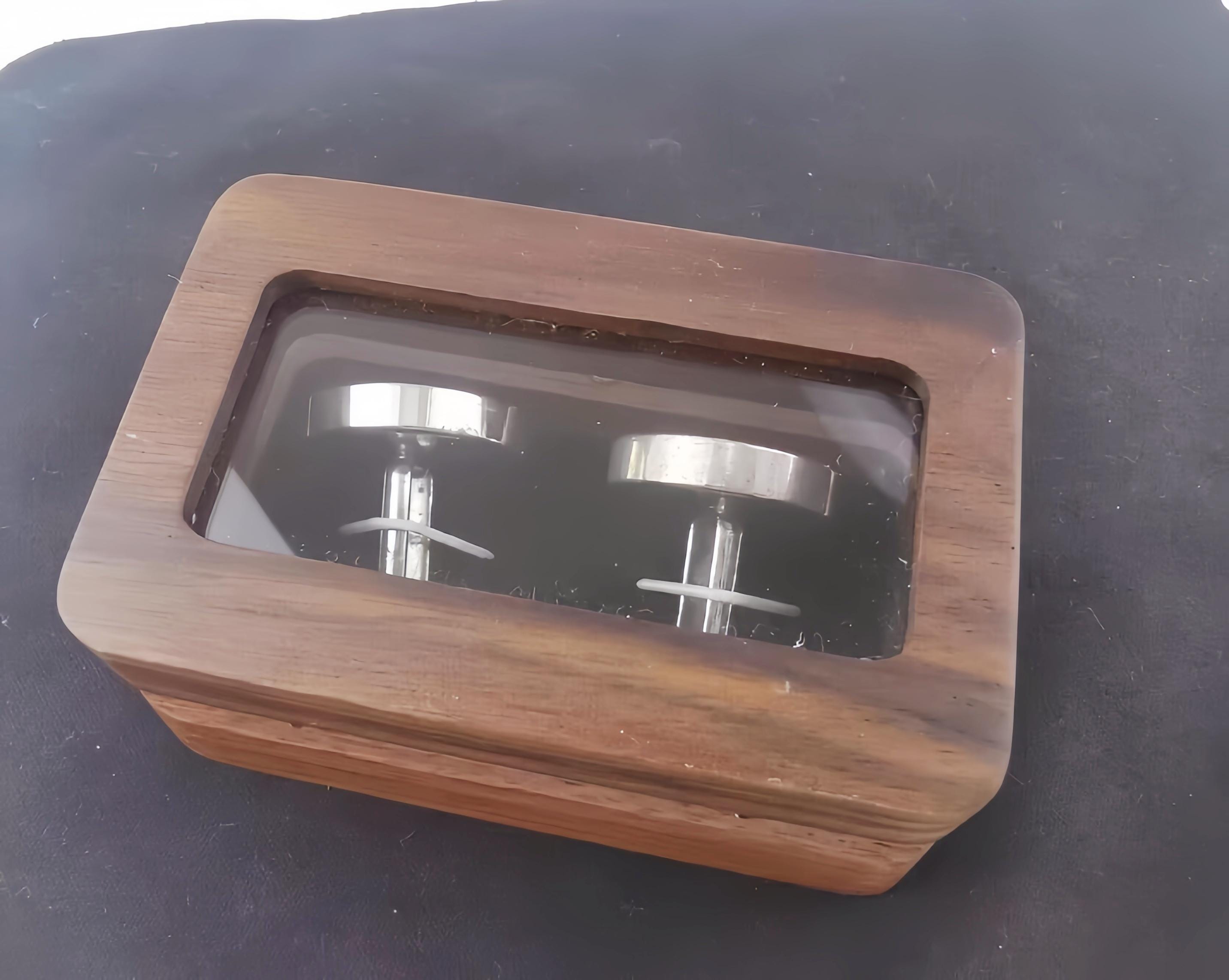 Customizable Wooden Cufflink Box With Glass Lid, Personalized Engraved ...