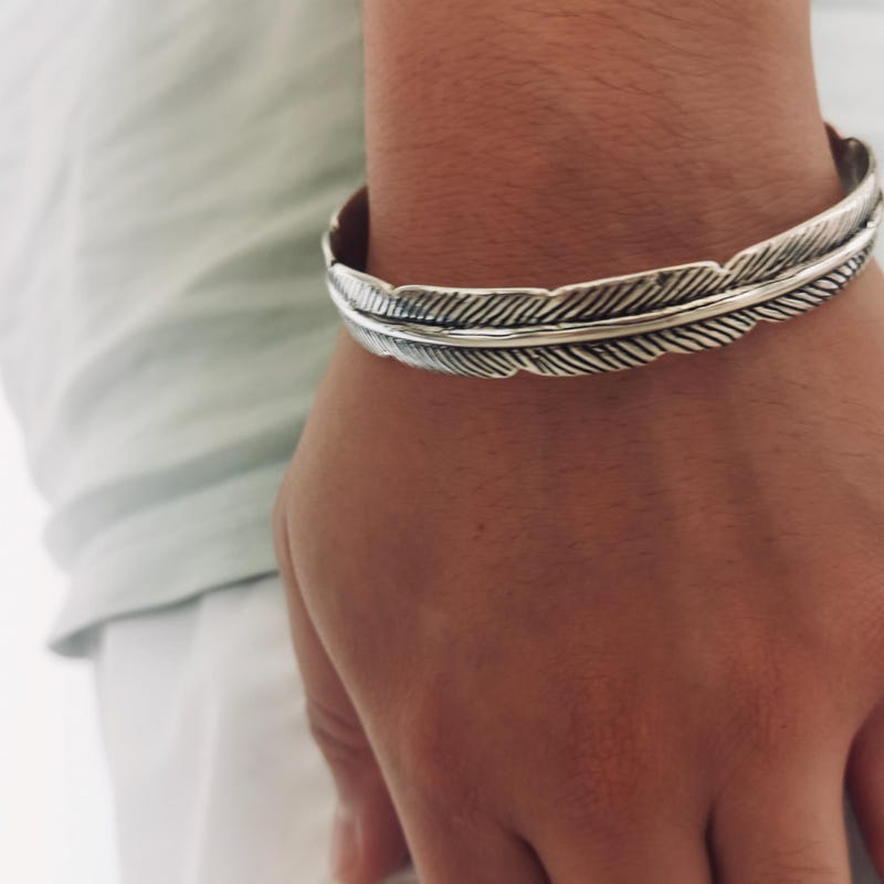 Feather Bangle - Etsy