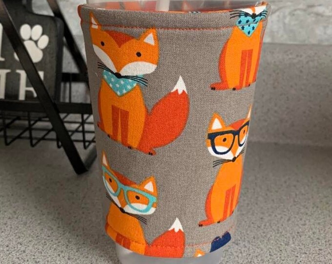 Novelty Fox Drink Cozy, Drink Wrap, Insulated Cup Sleeve, Insulated Cup ...