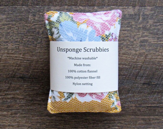 Unsponge Scrubbies. Use Again Washable Sponges. Pretty Bouquet - Etsy