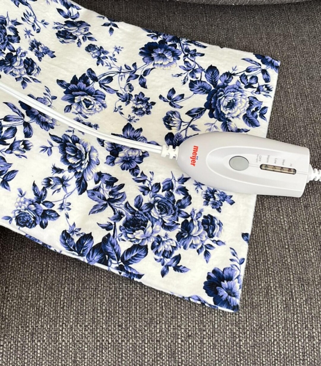 Allover Blue Floral, Heating Pad Cover, Replacement Cover, Fits 12x15 ...