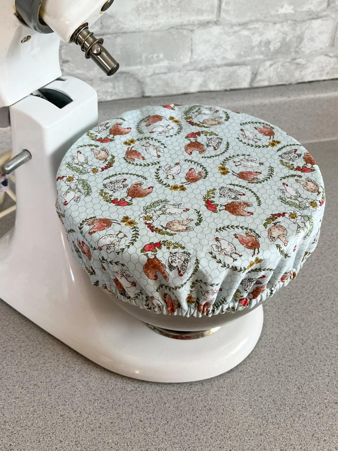 Hen Mother, Cotton Bowl Cover, Reversible Bowl Cover, Mixing Bowl Cover ...