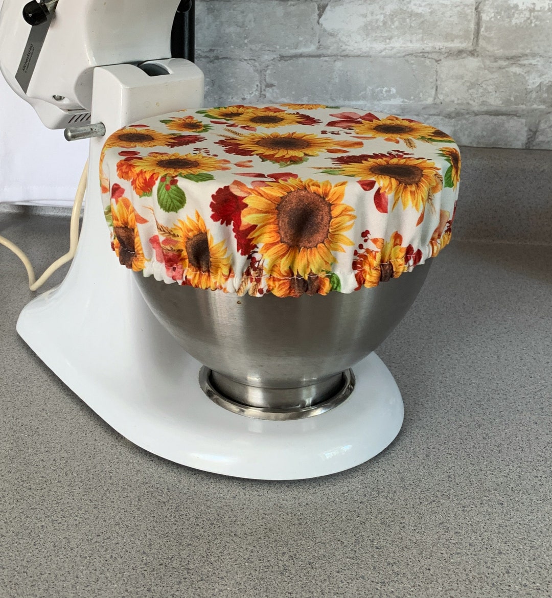 Fall Flowers, Autumn Patchwork, Cotton Bowl Cover, Mixer Bowl Cover ...