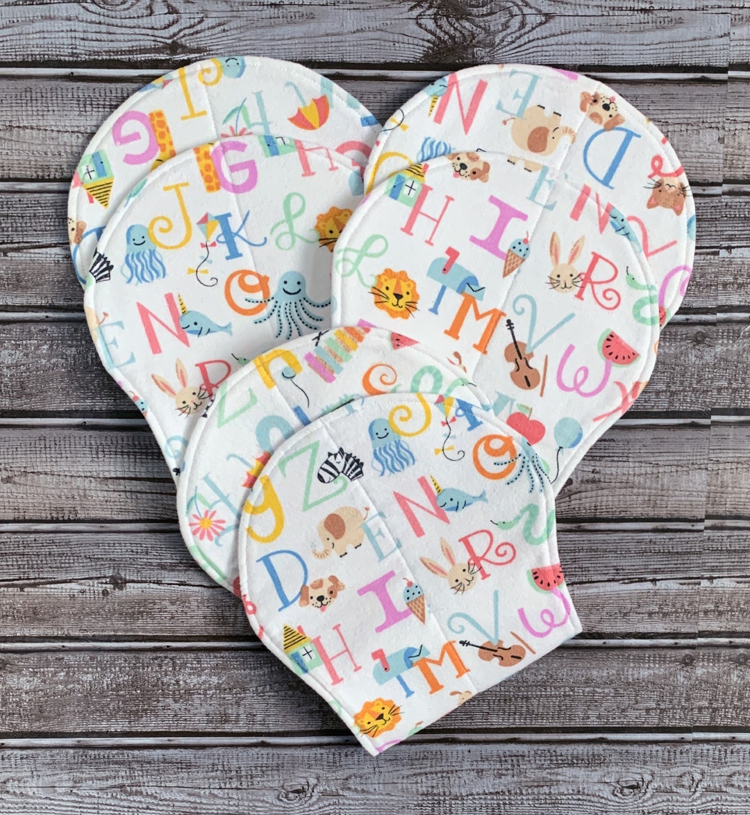 ABC Animals,flannel Burp Cloth,set of 3 Cloths,flannel Burp Rags ...