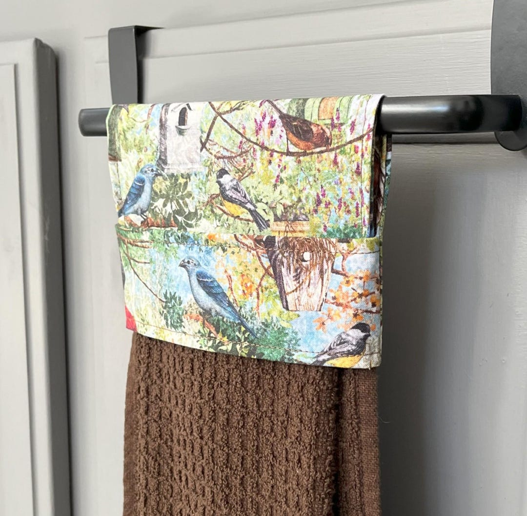 Modest Dwellings, Birds and Birdhouses, Kitchen Towel, Cotton Towel ...