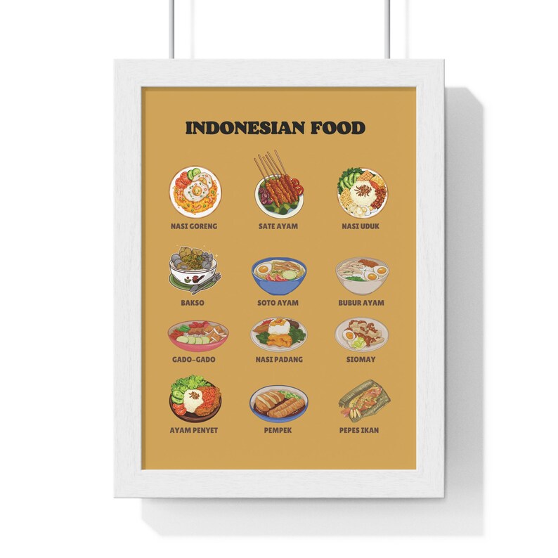 Indonesian Food Poster Kitchen Wall Art Aesthetic Poster - Etsy
