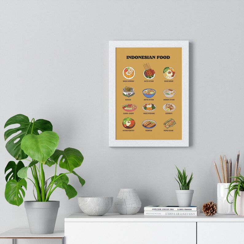 Indonesian Food Poster Kitchen Wall Art Aesthetic Poster - Etsy