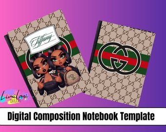Editable Composition Notebook Template (6.5x9.5 In) (digital Download ...