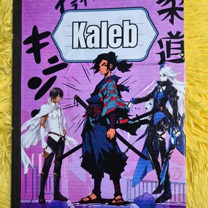 Anime Editable Digital Notebook Cover . - Etsy