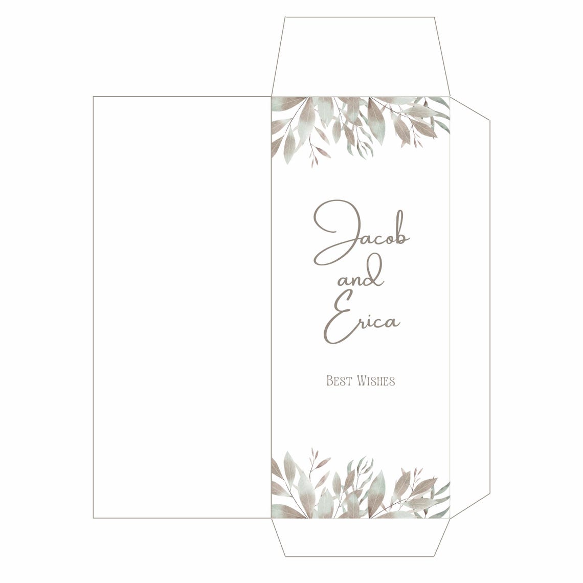Editable Wedding Card & Money Envelope Template, Customizable Wedding ...