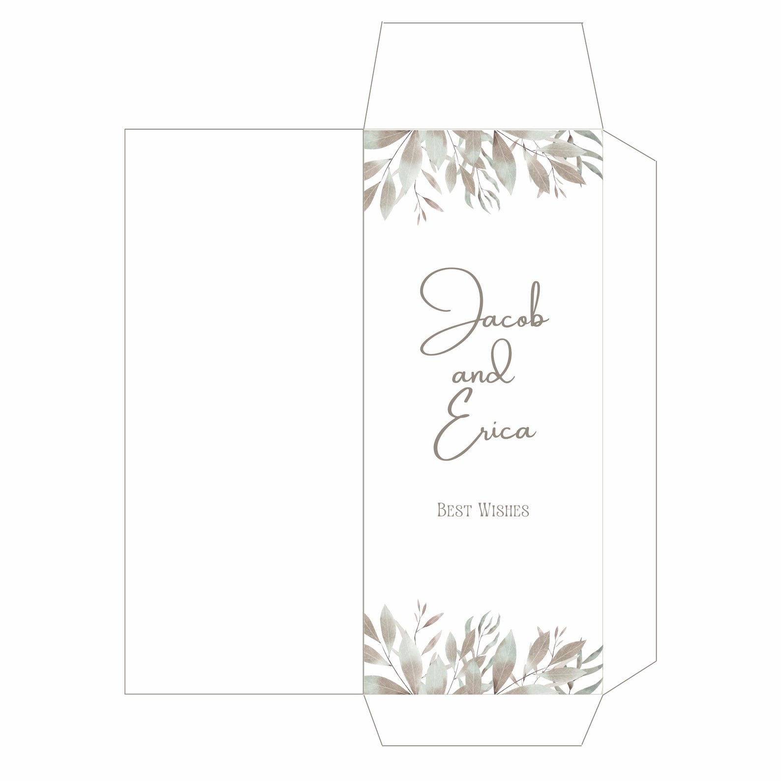Editable Wedding Card & Money Envelope Template, Customizable Wedding ...
