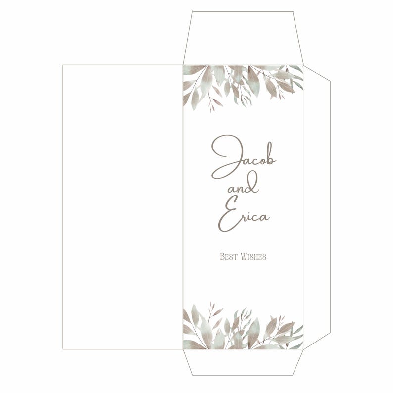 Editable Wedding Card & Money Envelope Template, Customizable Wedding ...