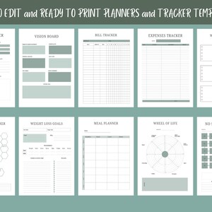 Life Planner Editable and Printable Planner, Daily, Weekly, Monthly ...