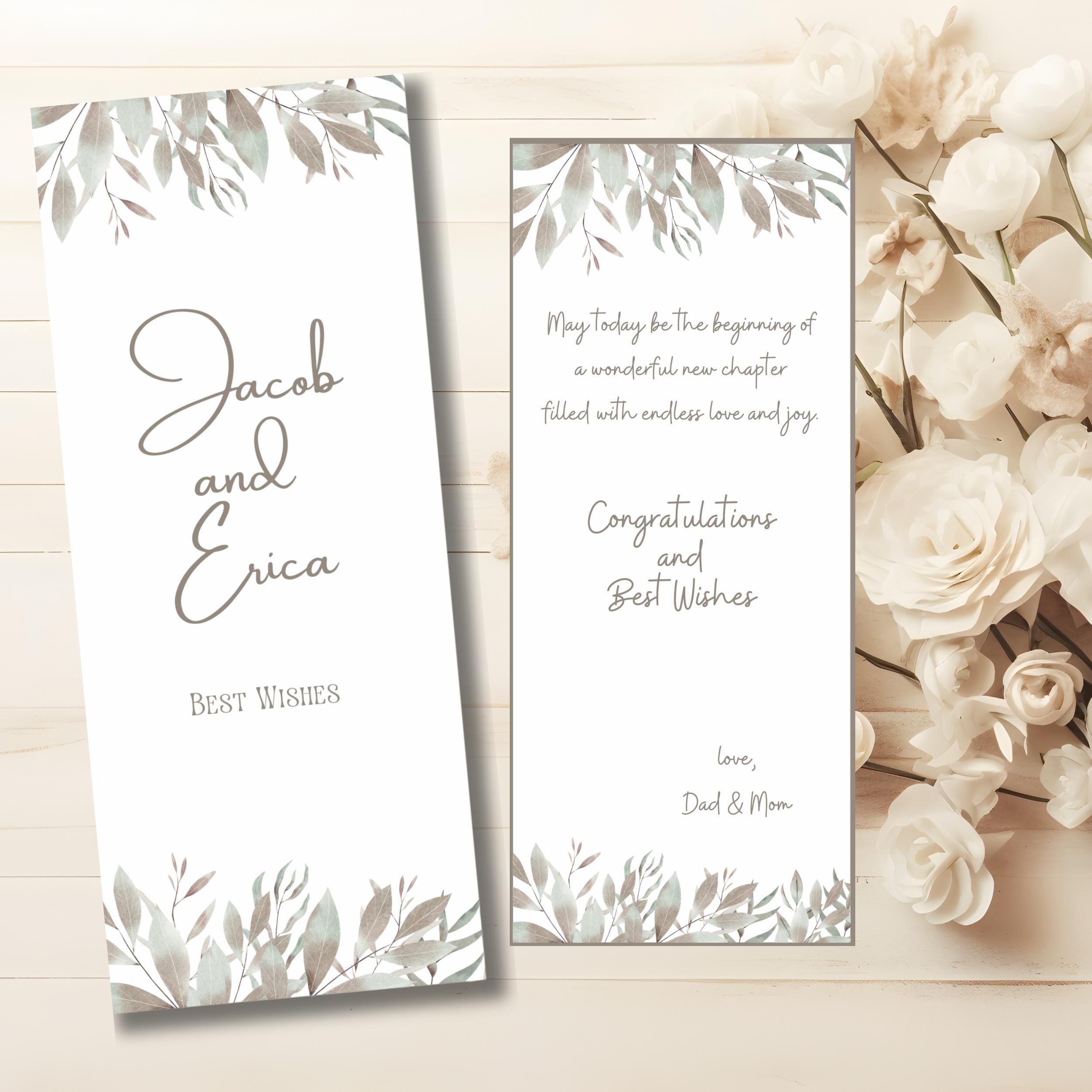 Editable Wedding Card & Money Envelope Template, Customizable Wedding ...