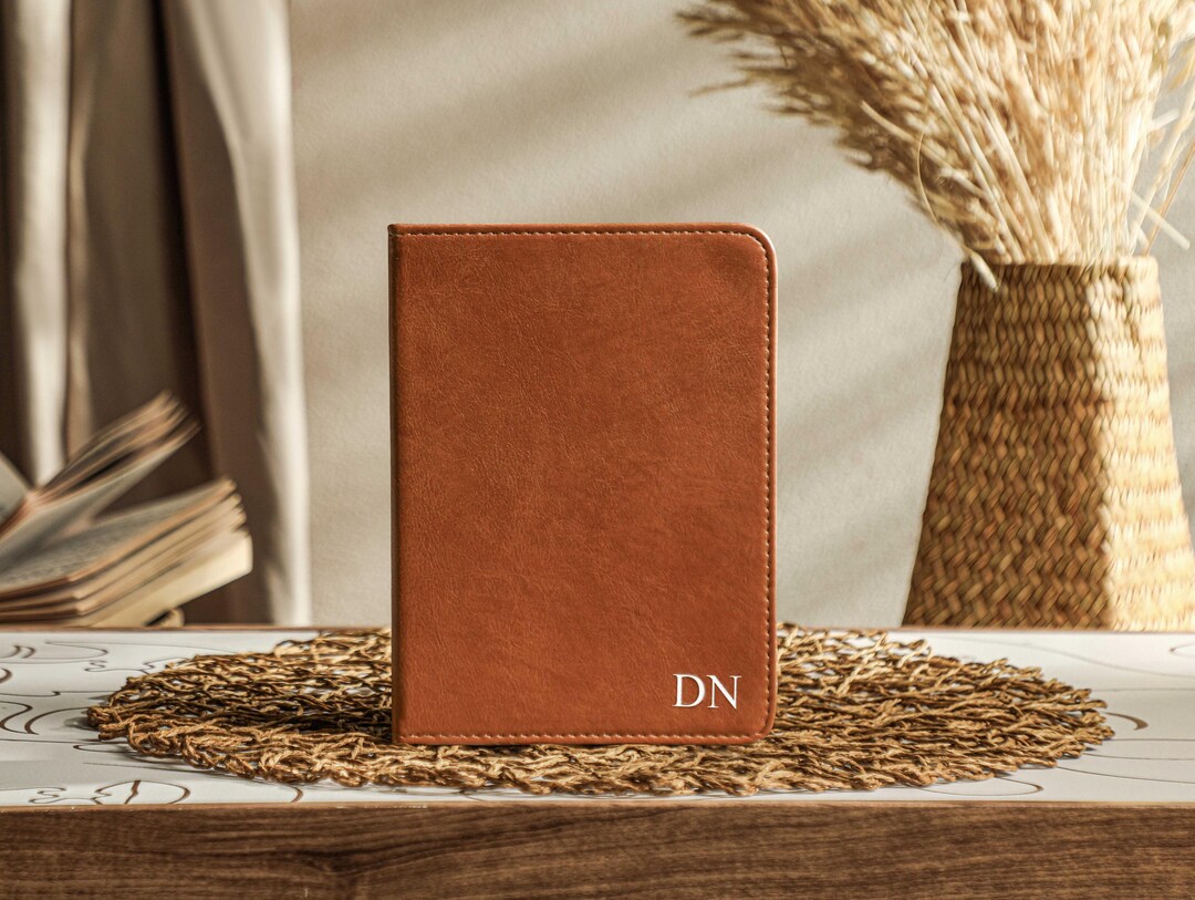 Vintage Brown Vegetarian Leather Kindle Case, Personalize Cover for ...