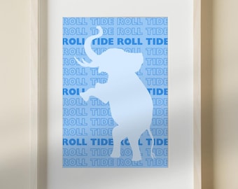 University of Alabama Digital Art, Bama Wall Art, College Poster ...