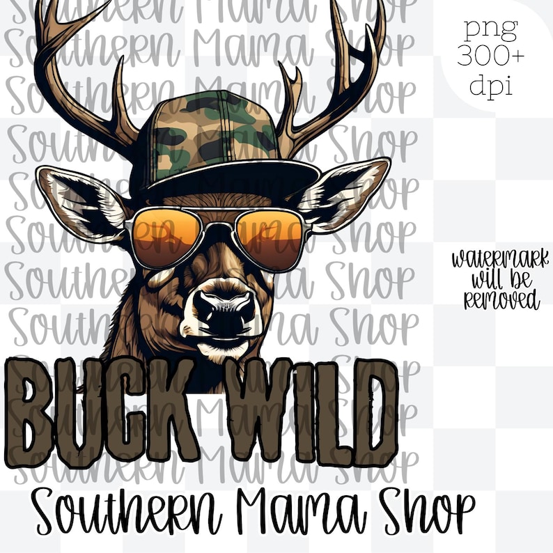 Buck Wild Deer PNG | Camouflage, Hunting Shirt, Country, Southern, Boys ...