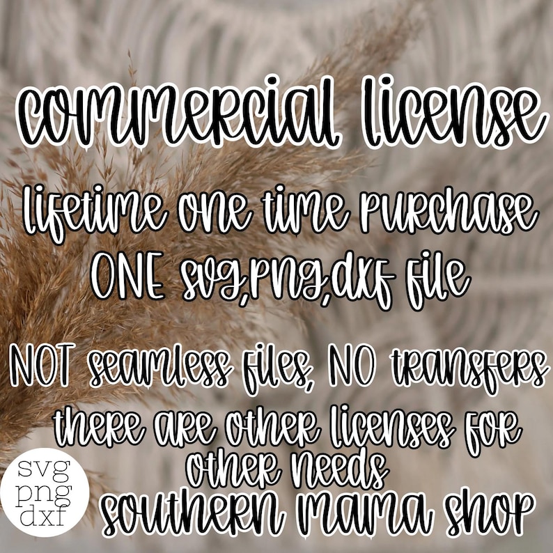 Commercial License | ONE Svg, Png, Dxf File Lifetime One Time Purchase ...