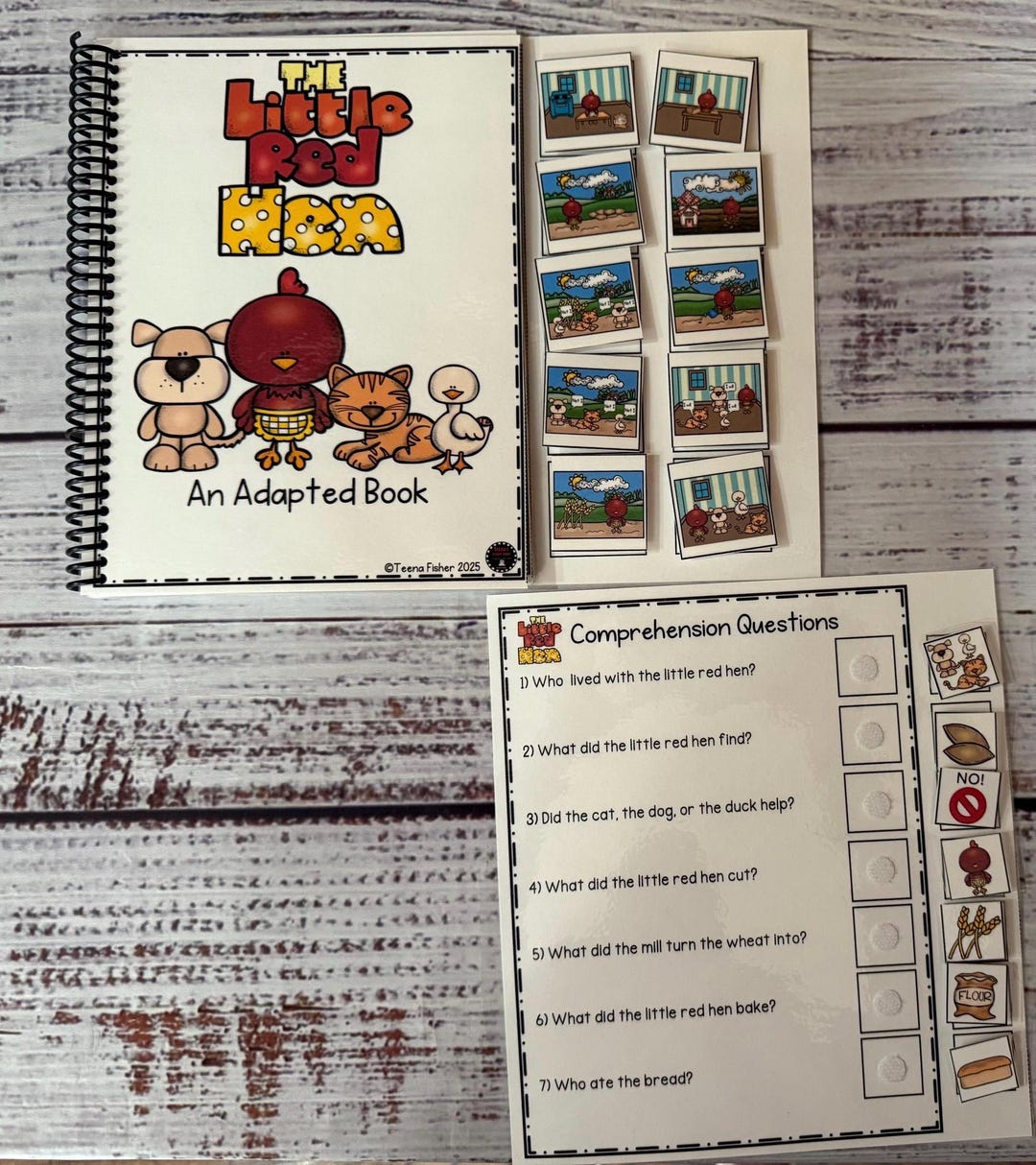 HARD COPY -the Little Red Hen Adapted Book Interactive Fairy Tale ...