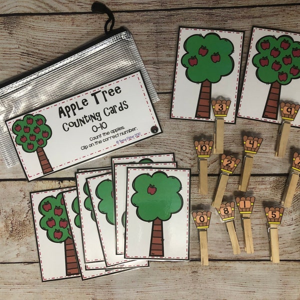 Number Counting File Folder - Etsy