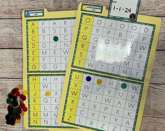 Alphabet Recognition Folder Identify Letters Activity File Folder Game ...