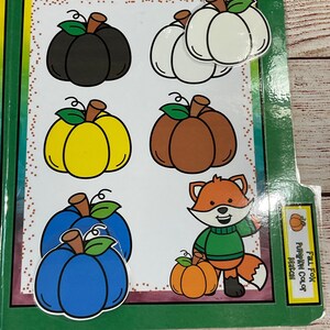 Fall Fox Pumpkin Color Match Math File Folder Game Center Teacher ...