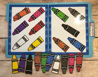 Color Splat Match Math File Folder Game Center Teacher Resource ...