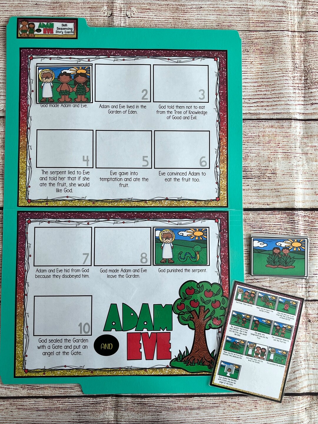 Adam and Eve Story Sequencing Game: Bible Stories Teacher Resource - Etsy