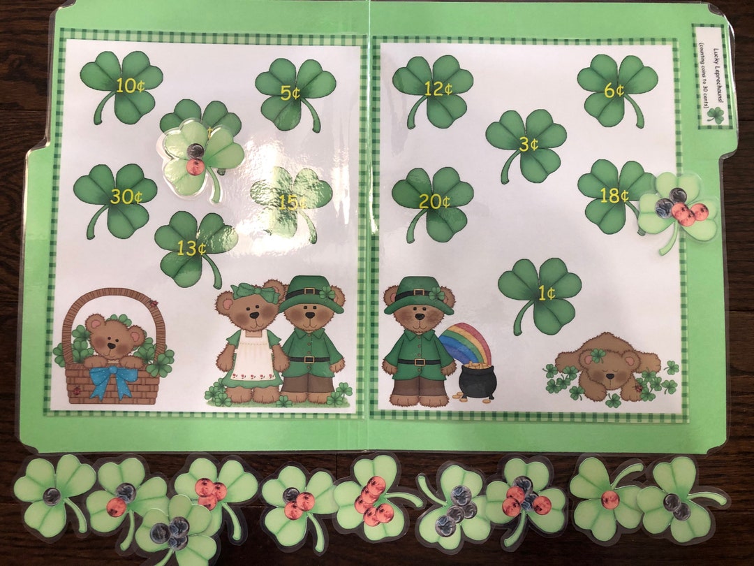 Lucky Leprechauns Math Center Activity Homeschool First Grade Counting ...