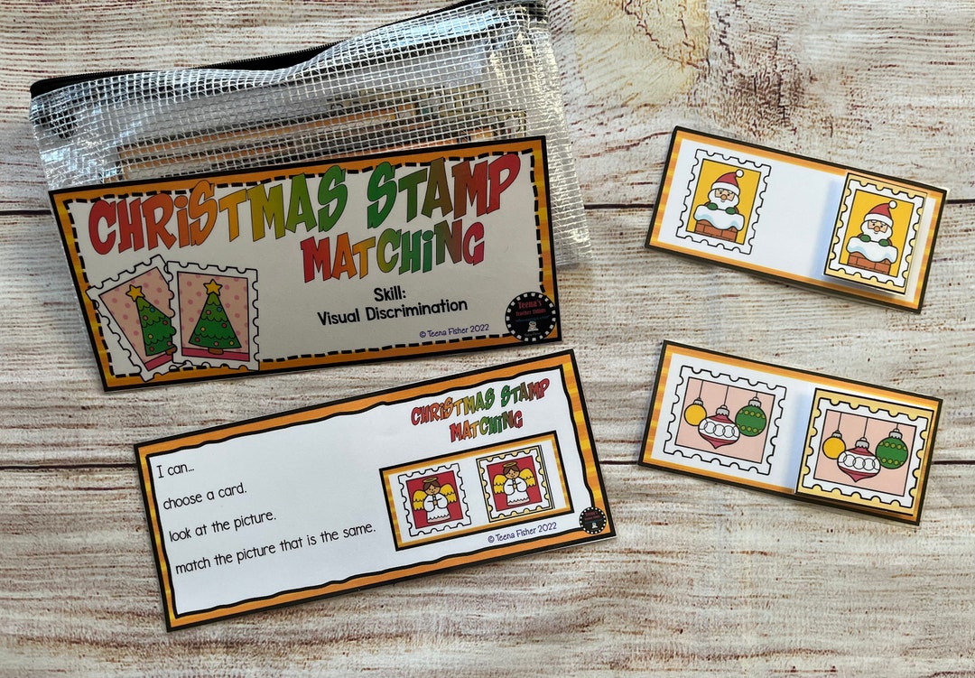Christmas Stamp Identical Picture Matching Visual Discrimination Task ...