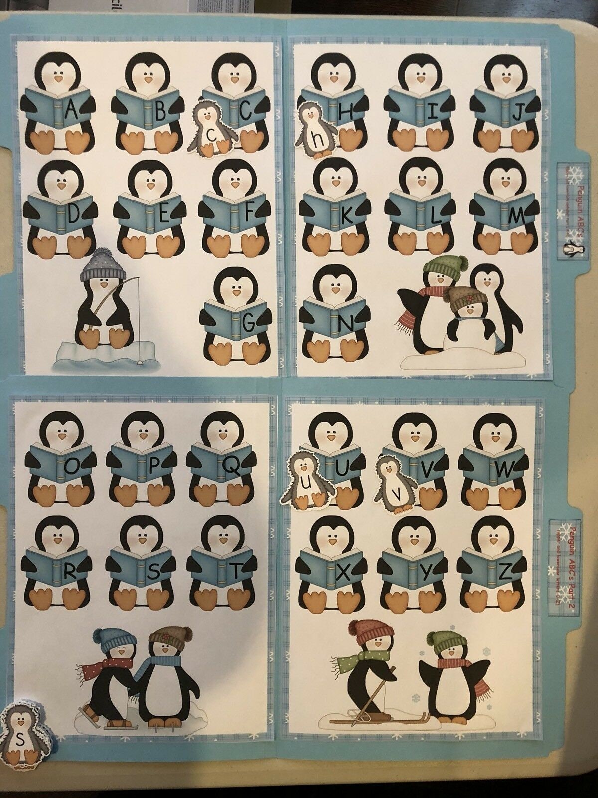 Alphabet Matching Uppercase Lowercase Letter Activity File Folder Game ...