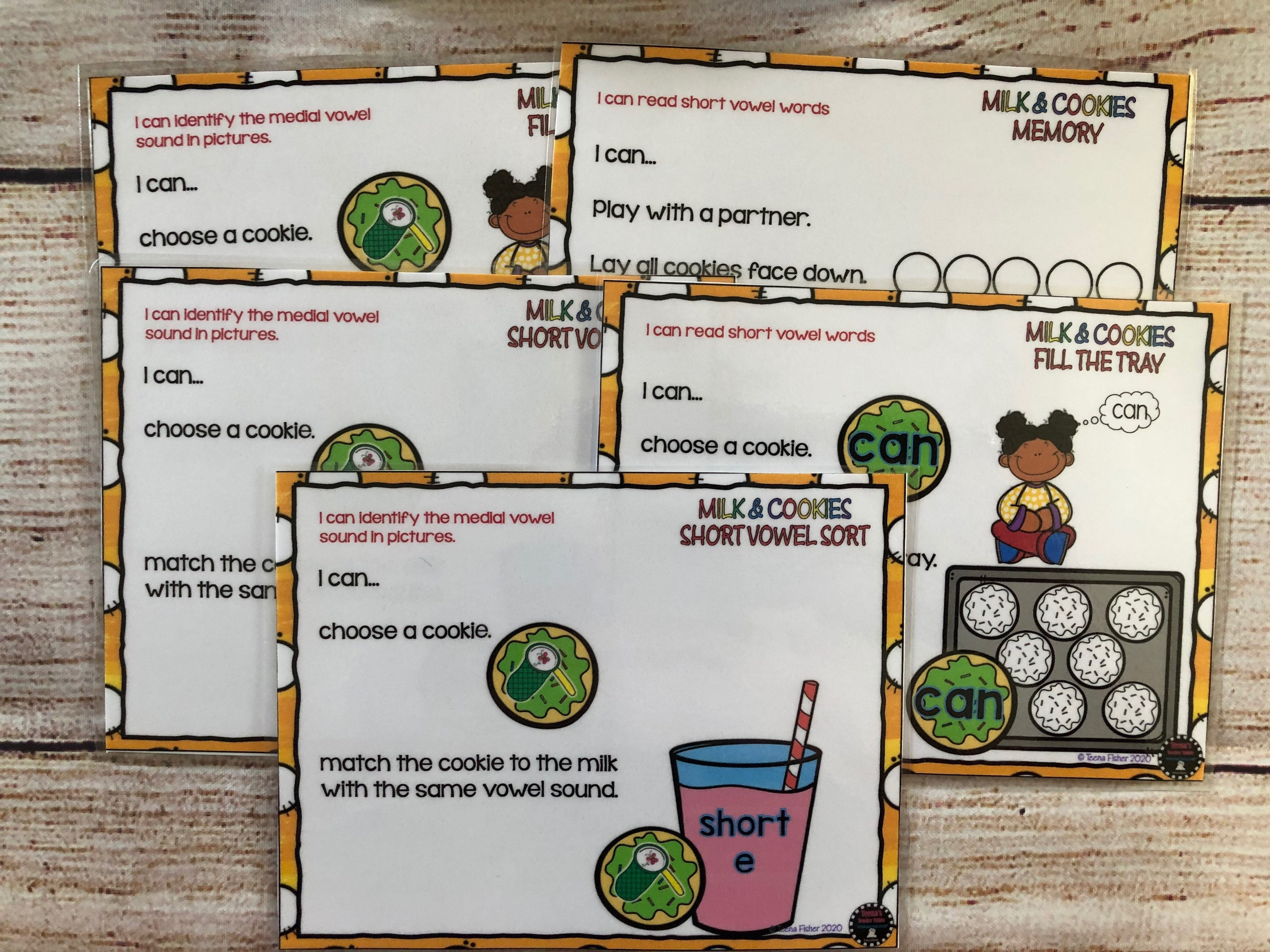 Milk & Cookies CVC Picture Word Sort Teacher Made Phonics Literacy ...