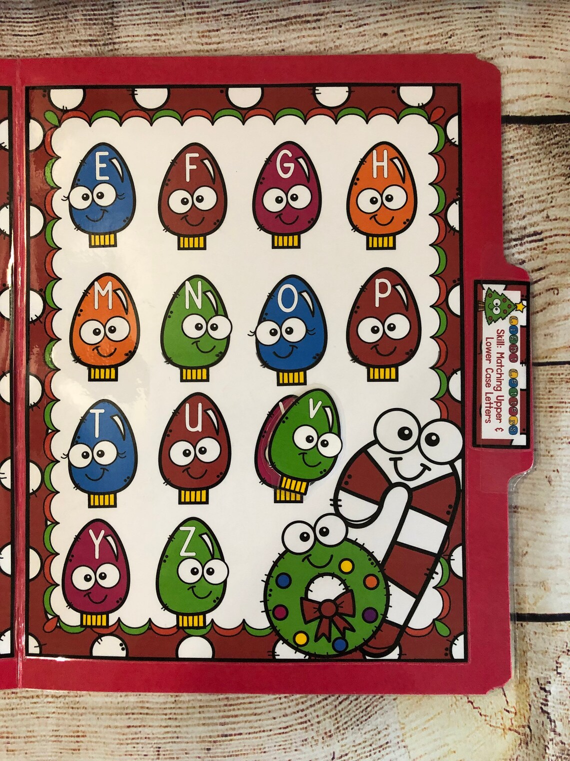 Teacher Made Light Letters Alphabet Matching File Folder Games - Etsy