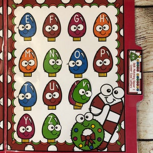 Teacher Made Light Letters Alphabet Matching File Folder Games Literacy ...