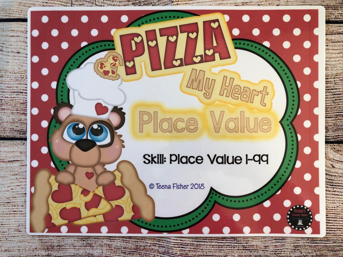 Pizza My Heart Place Value 1-99 Math First Second Grade - Etsy
