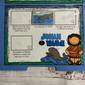 PDF VERSION Jonah and the Whale Sequencing File Folder Game Center ...