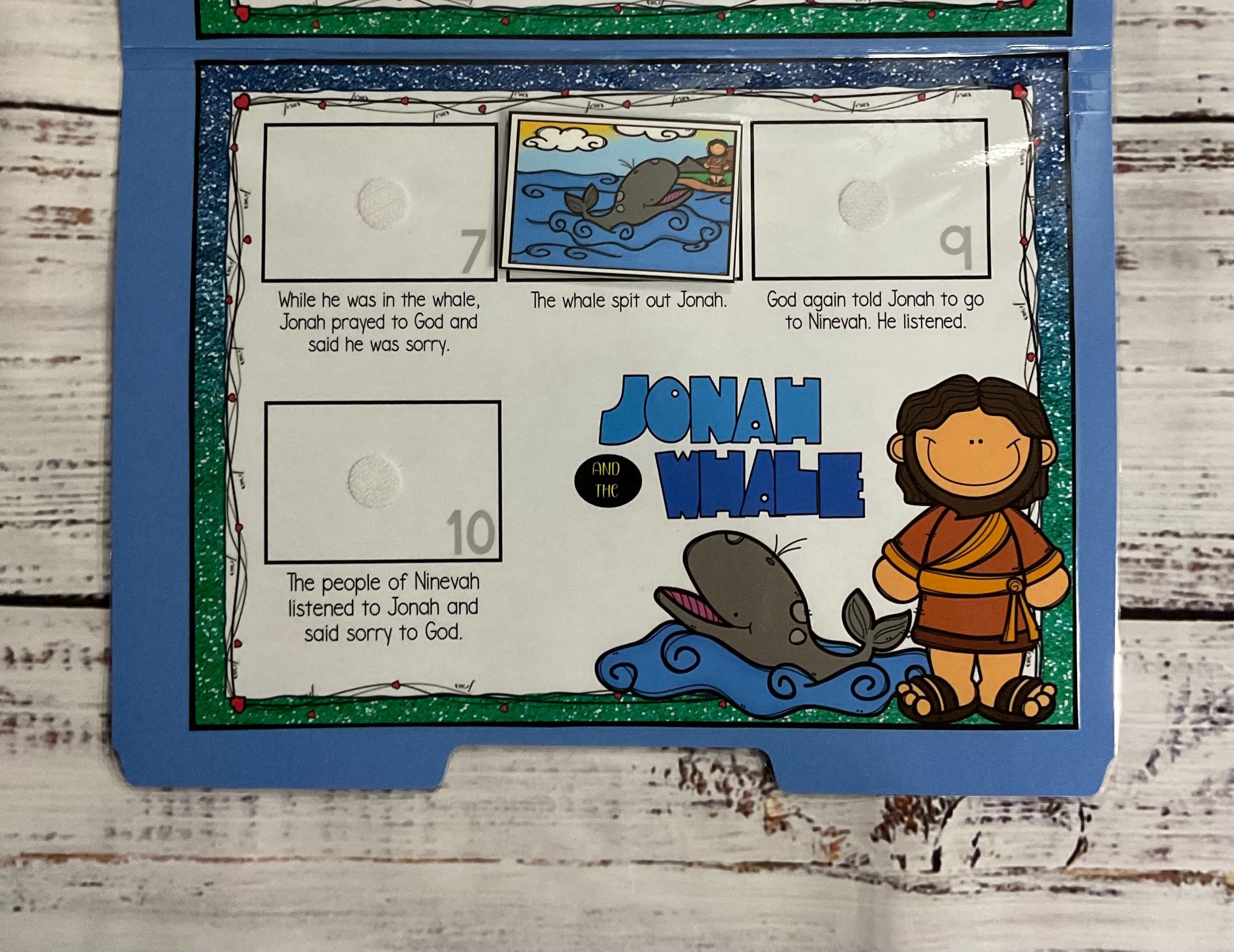 PDF VERSION Jonah and the Whale Sequencing File Folder Game Center ...