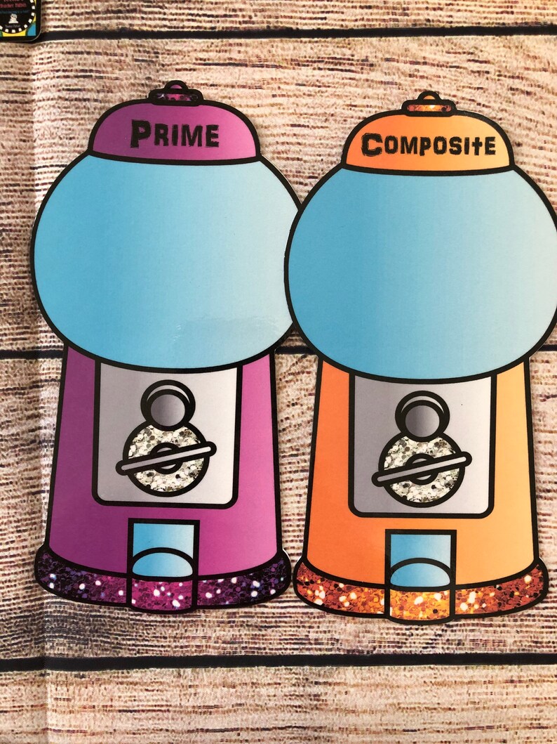 Gumball Sort Prime & Composite Numbers Factors Multiples File - Etsy