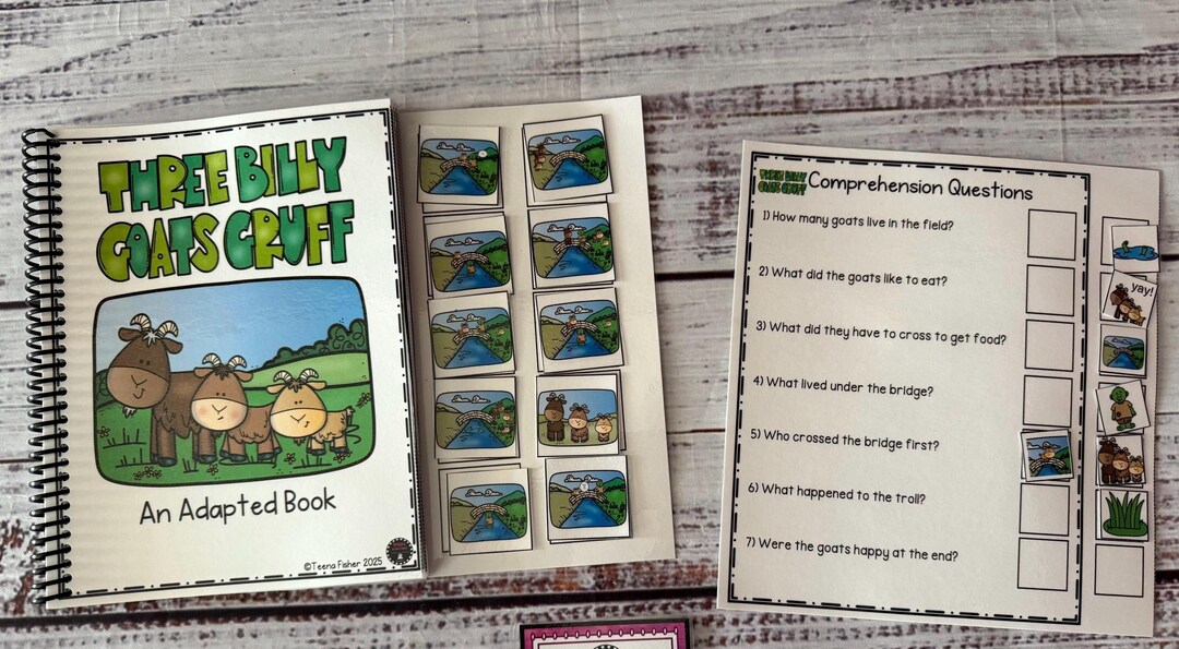 HARD COPY -three Billy Goats Gruff Adapted Book Interactive Fairy Tale ...