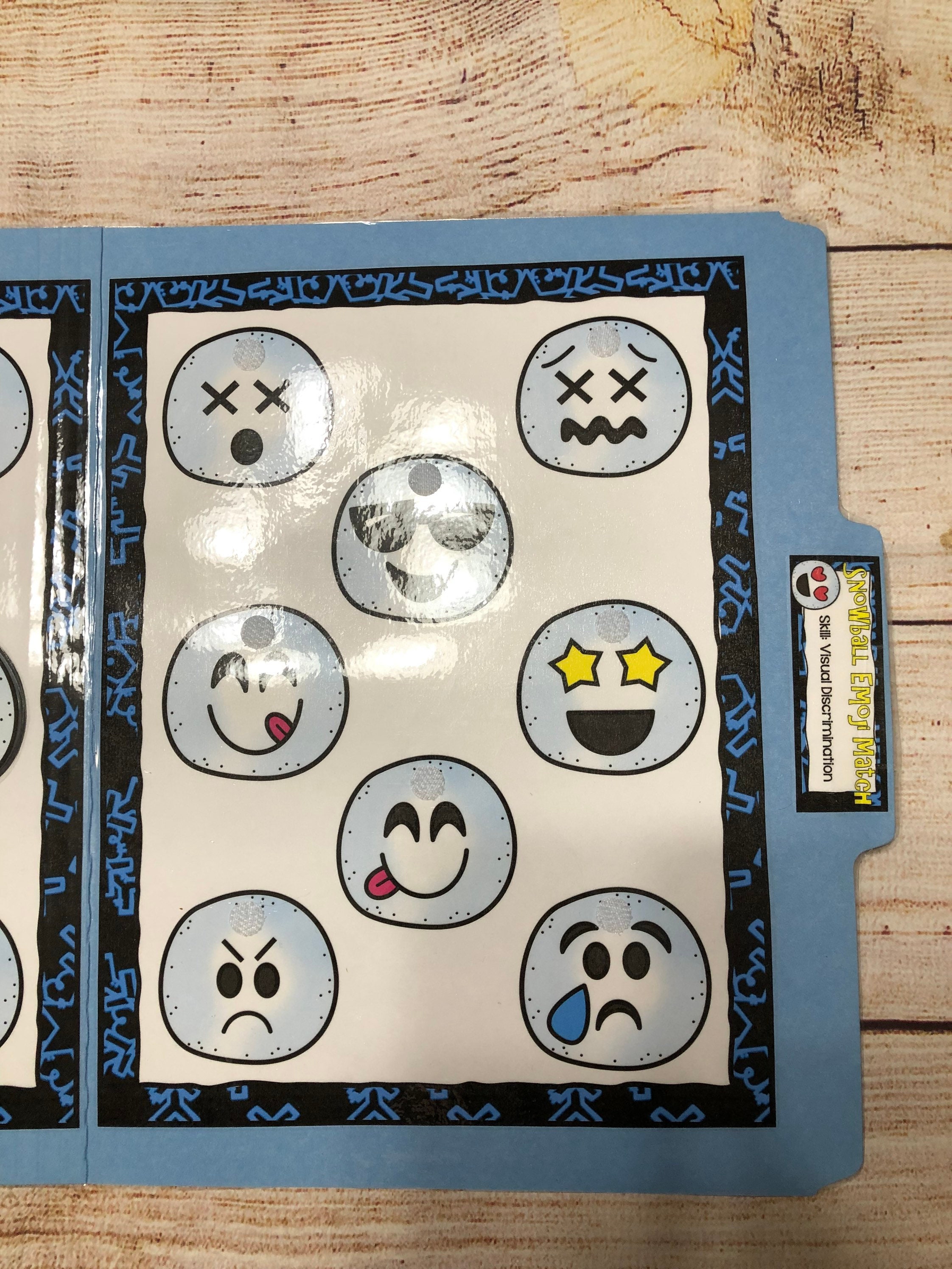 Snowball Emoji Pattern Matching File Folder Game Kindergarten - Etsy
